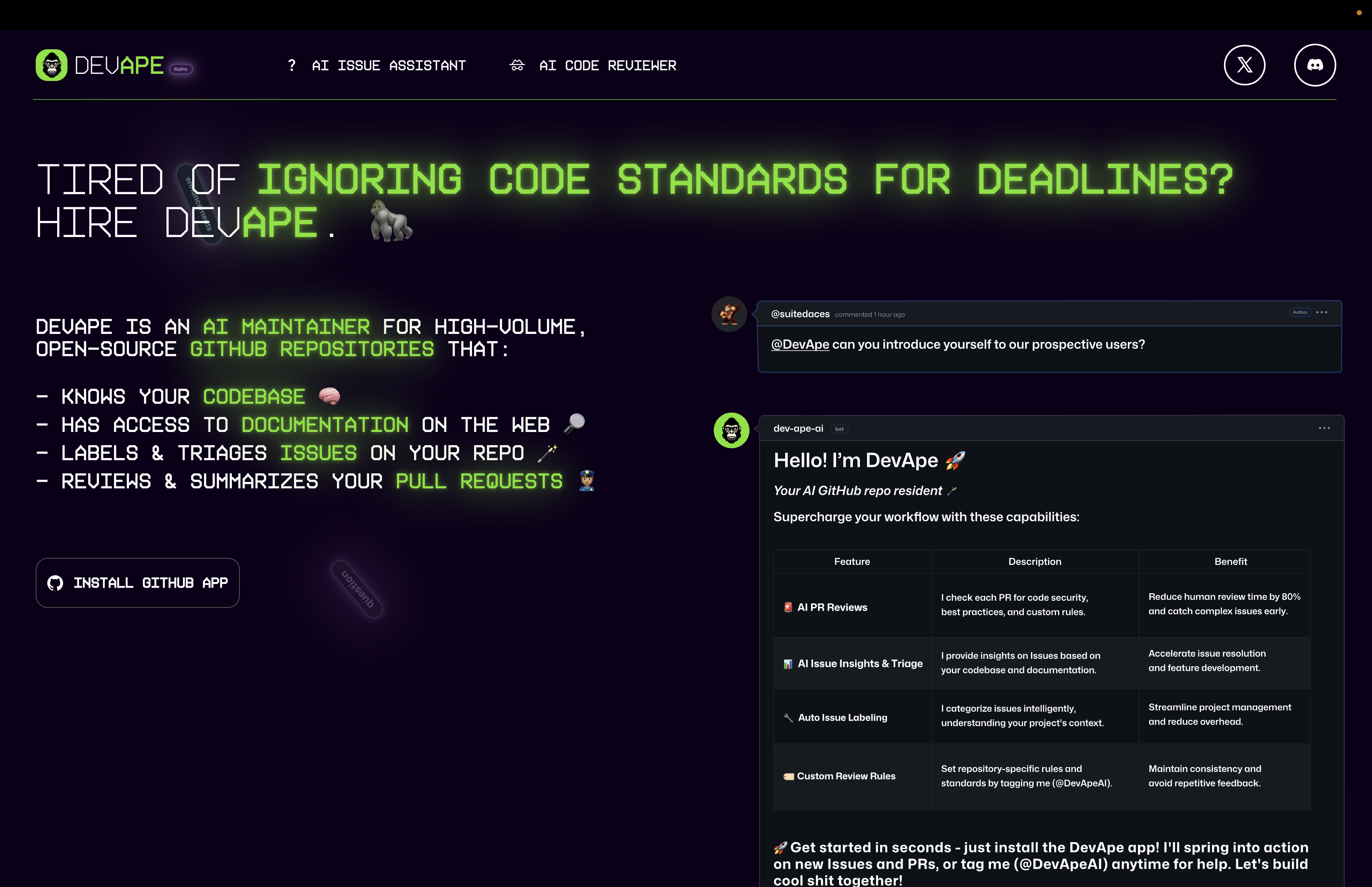 DevApe - AI maintainer for GitHub repositories